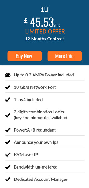 1U Colocation | Cheap 1U Colo Data Center Services in UK ...